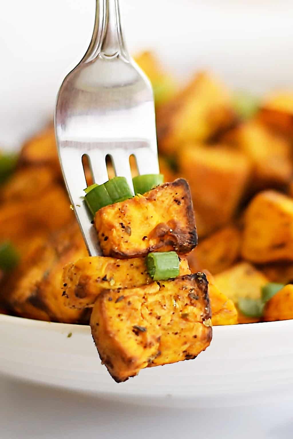 How to Cut Sweet Potatoes into Cubes | Air Fryer Dinners