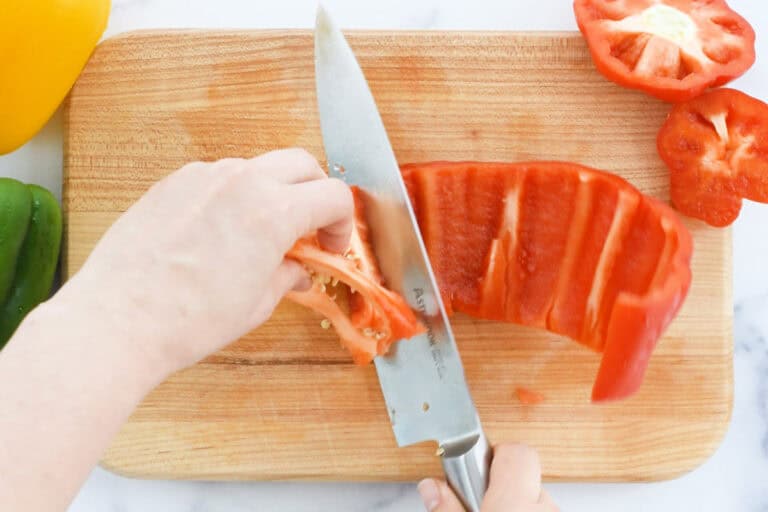 How to Slice Bell Peppers: A Step-by-Step Guide | Air Fryer Dinners